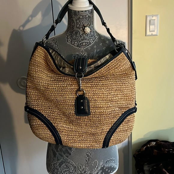 Coach | Bags | Coach Euc Straw Tote | Poshmark